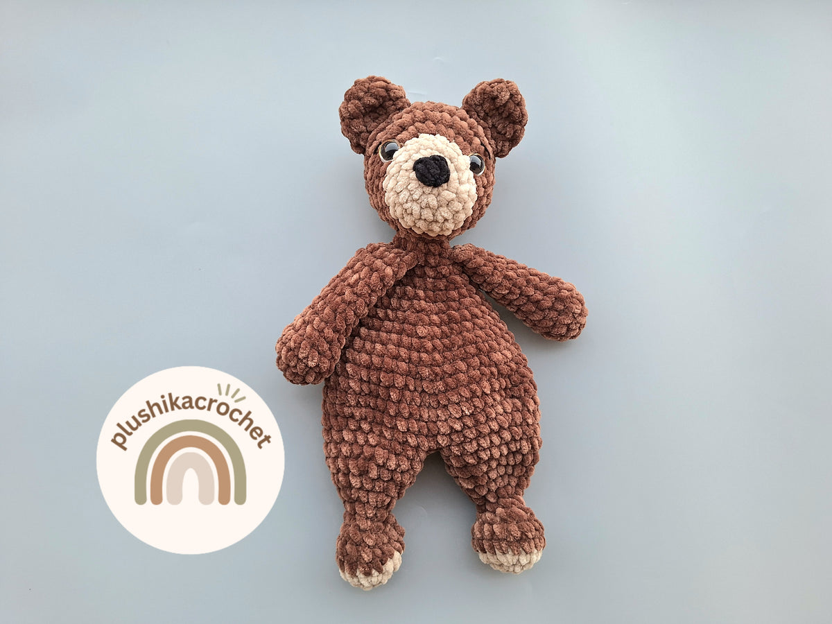 Crochet Pattern snuggler bear, bear plushie, bear amigurumi ...